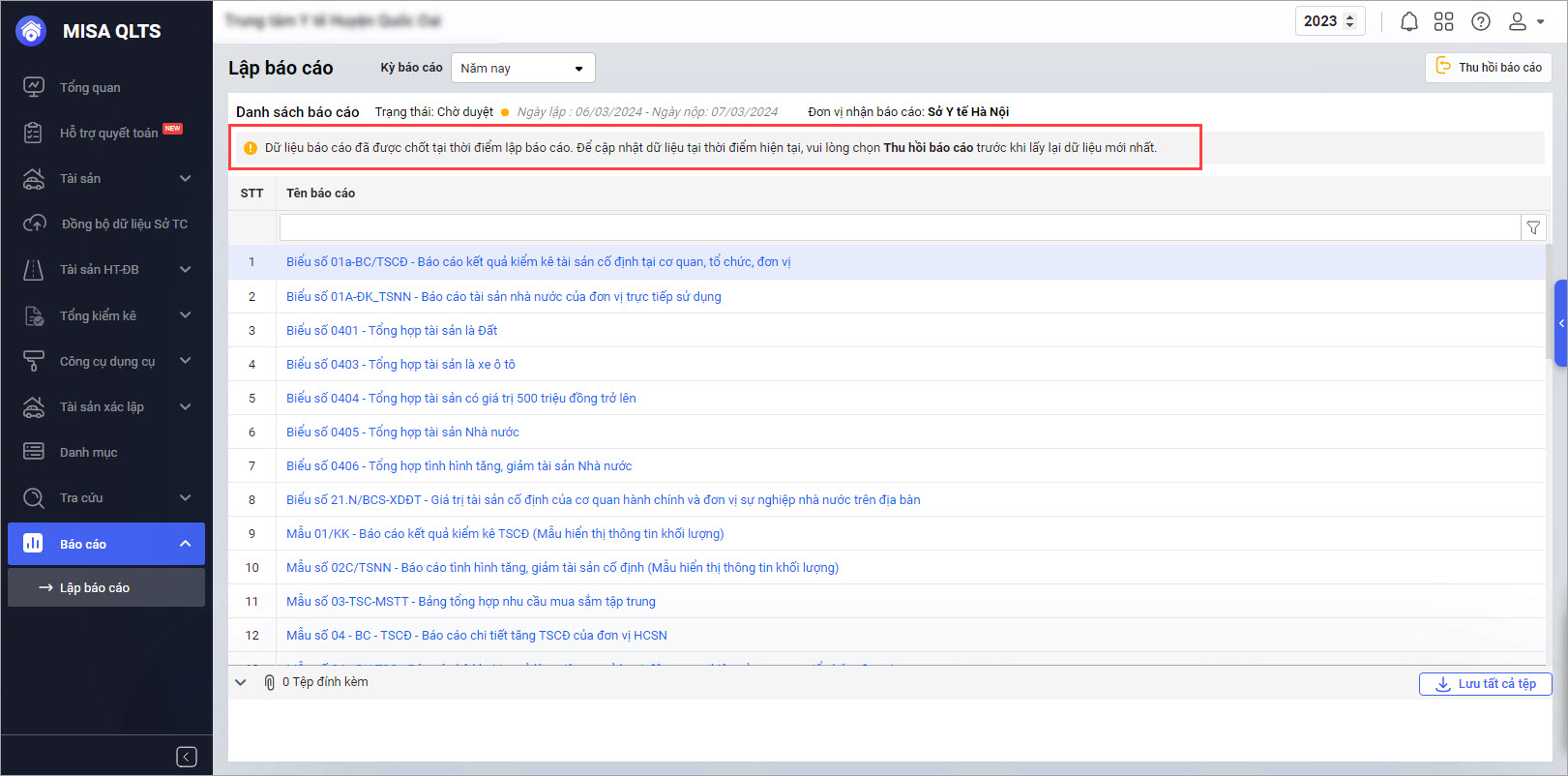 Cán bộ QLTS mong muốn nắm bắt nguyên nhân thông tin tài sản chưa được cập nhật mới nhất khi lập ...